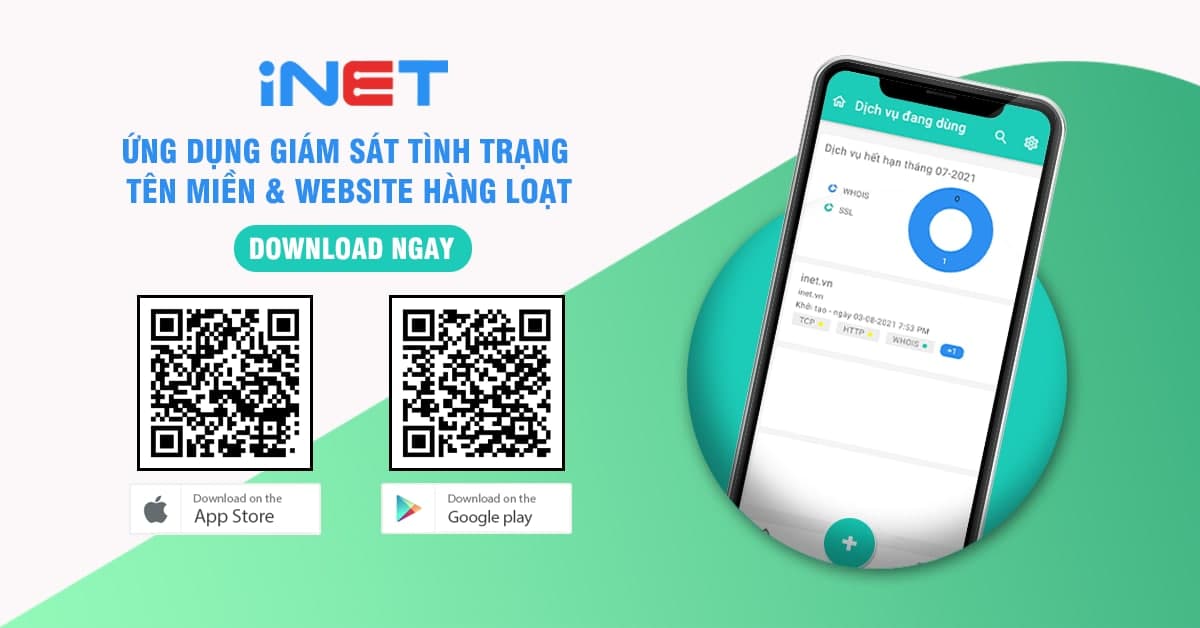 APP iNET Monitor: Quản Lý Nhiều Tên Miền Ngay Trên Điện Thoại